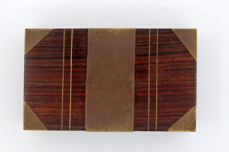 Circa 1920s English Rosewood and Brass Box For Sale at 1stDibs