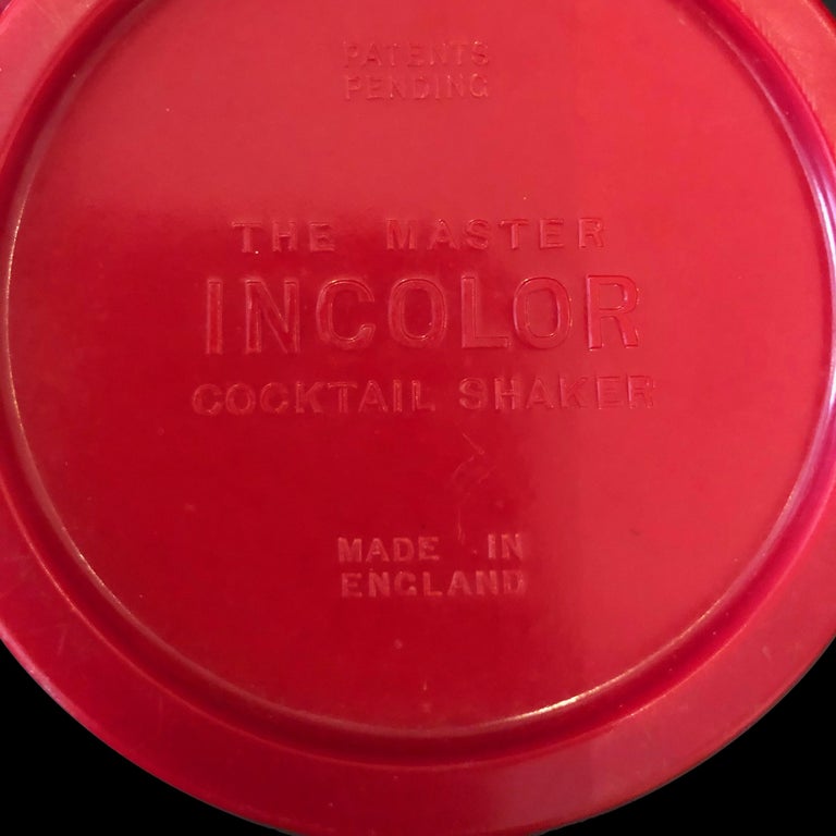 Raphael and Lawson Clarke Silver-Plated Red Bakelite Cocktail Shaker ...