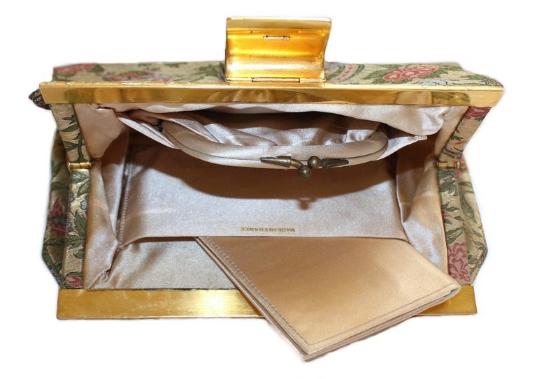 Circa 1930's French Bird Motif Brocade Purse with Matching Frame and ...