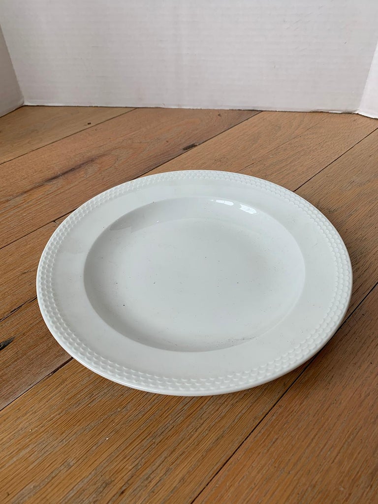 Marked Meissen "Weiss Geschirr" German White Porcelain Plate, circa ...