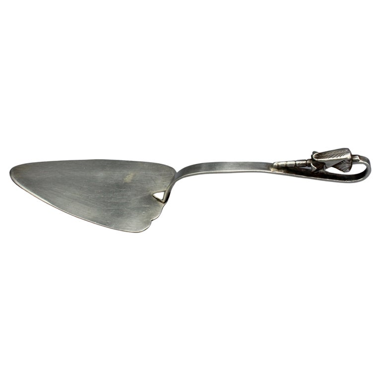 Circa 1950s Modernist Sterling Silver Cake Trowel (truelle à gâteau en ...