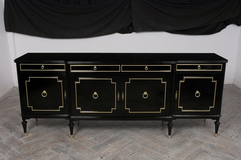 Regency Style Buffet with Lacquered Finished, circa 1950s at 1stDibs