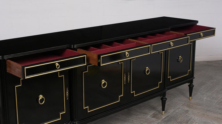 Regency Style Buffet with Lacquered Finished, circa 1950s at 1stDibs