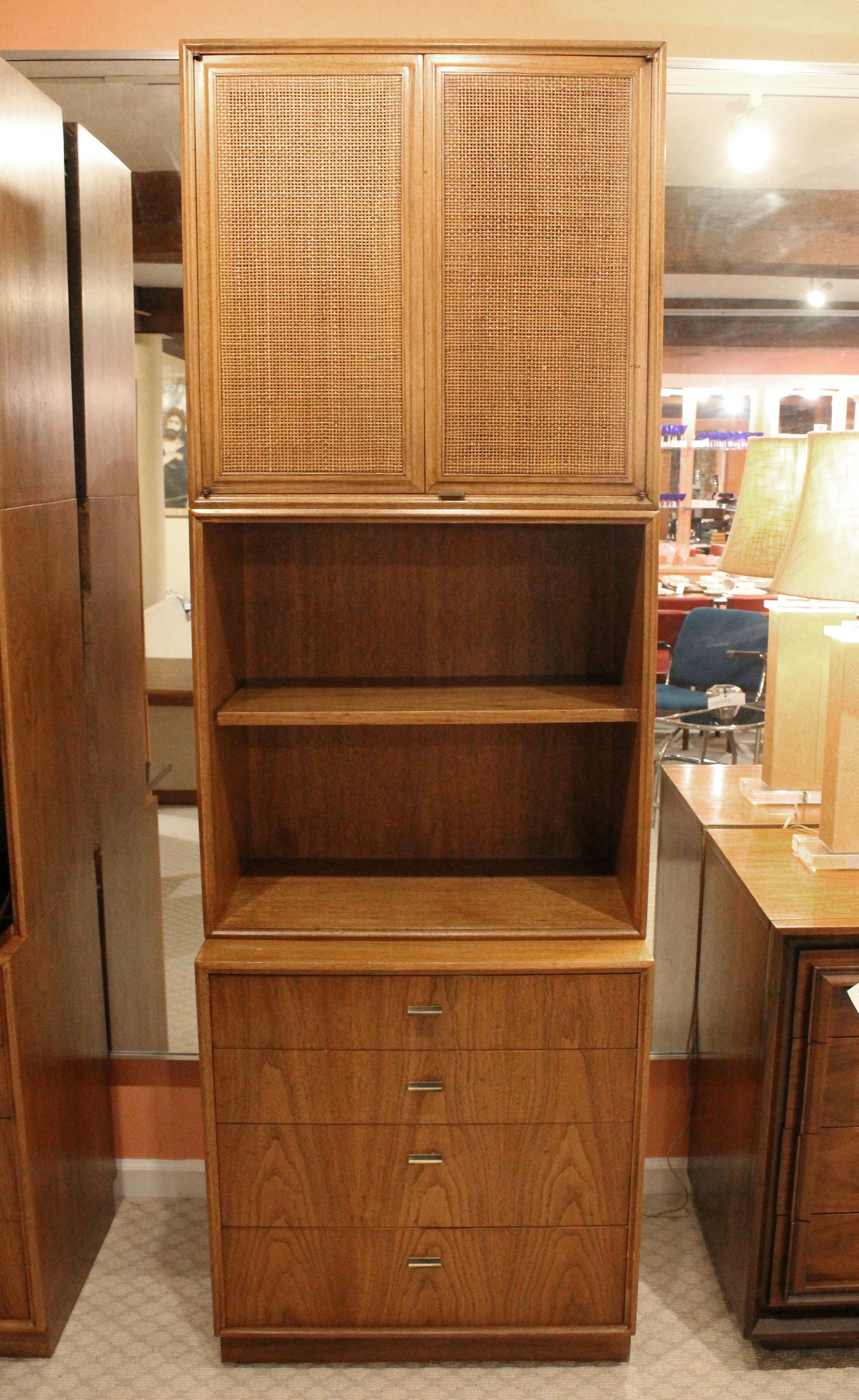 Circa 1960s-70s Pair of Mid-Century Modern Cabinet Bookcase Chests For ...