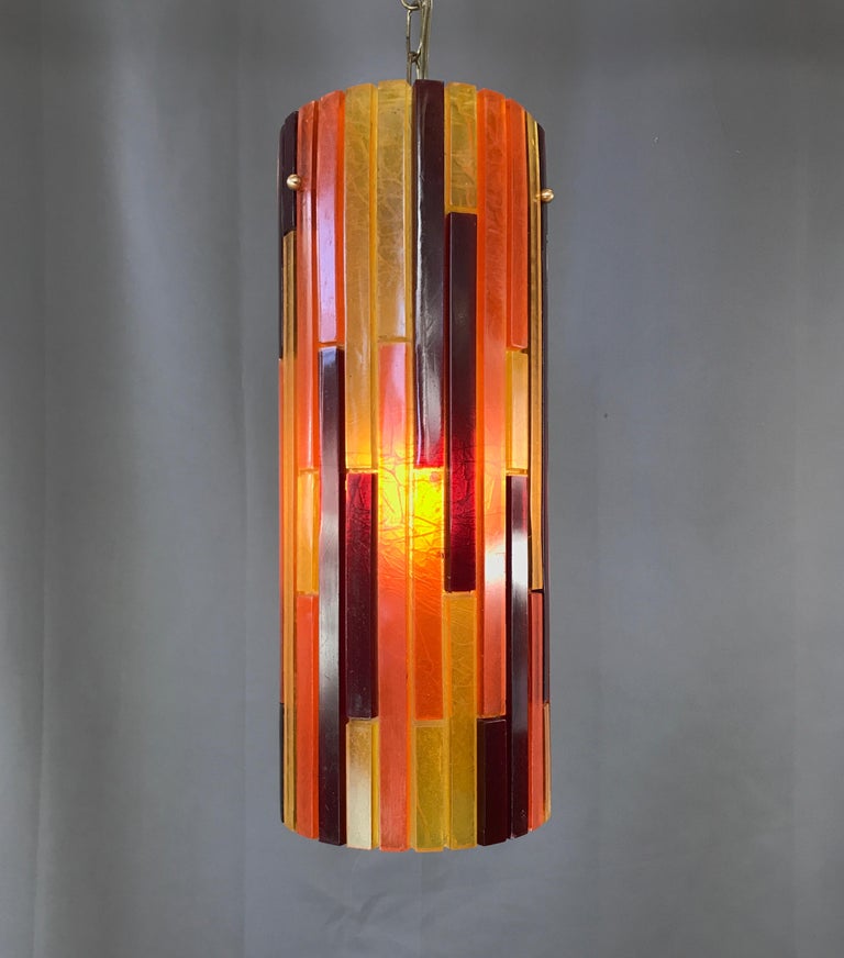 Moe Light "Fiesta" Cylinder Swag Lamp, circa 1960s at 1stDibs