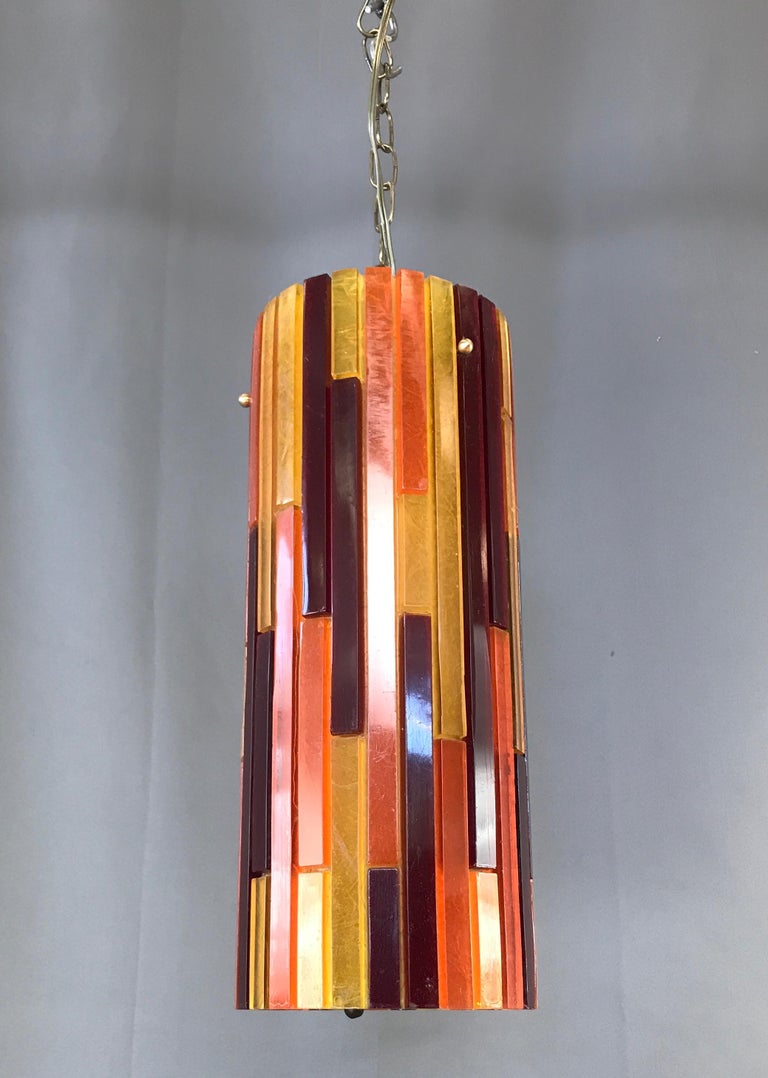 Moe Light "Fiesta" Cylinder Swag Lamp, circa 1960s at 1stDibs