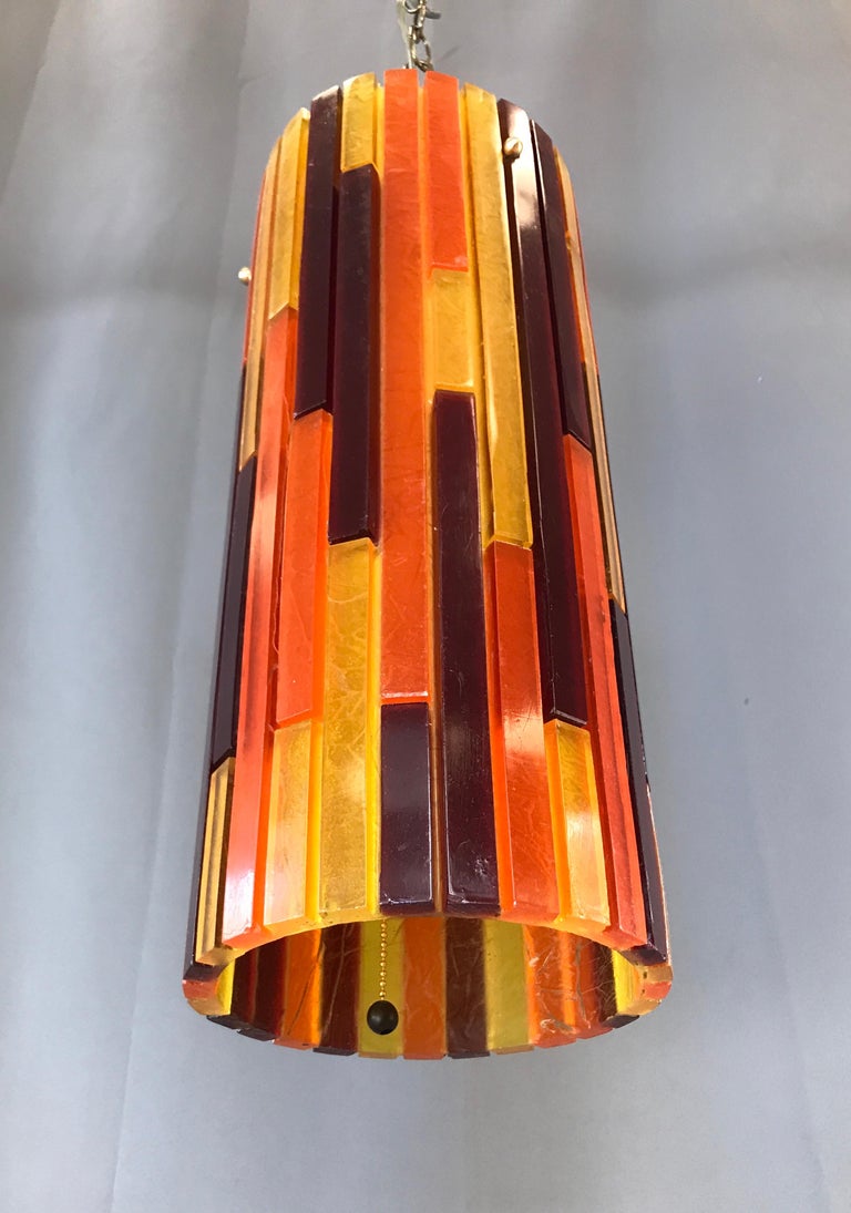 Moe Light "Fiesta" Cylinder Swag Lamp, circa 1960s at 1stDibs