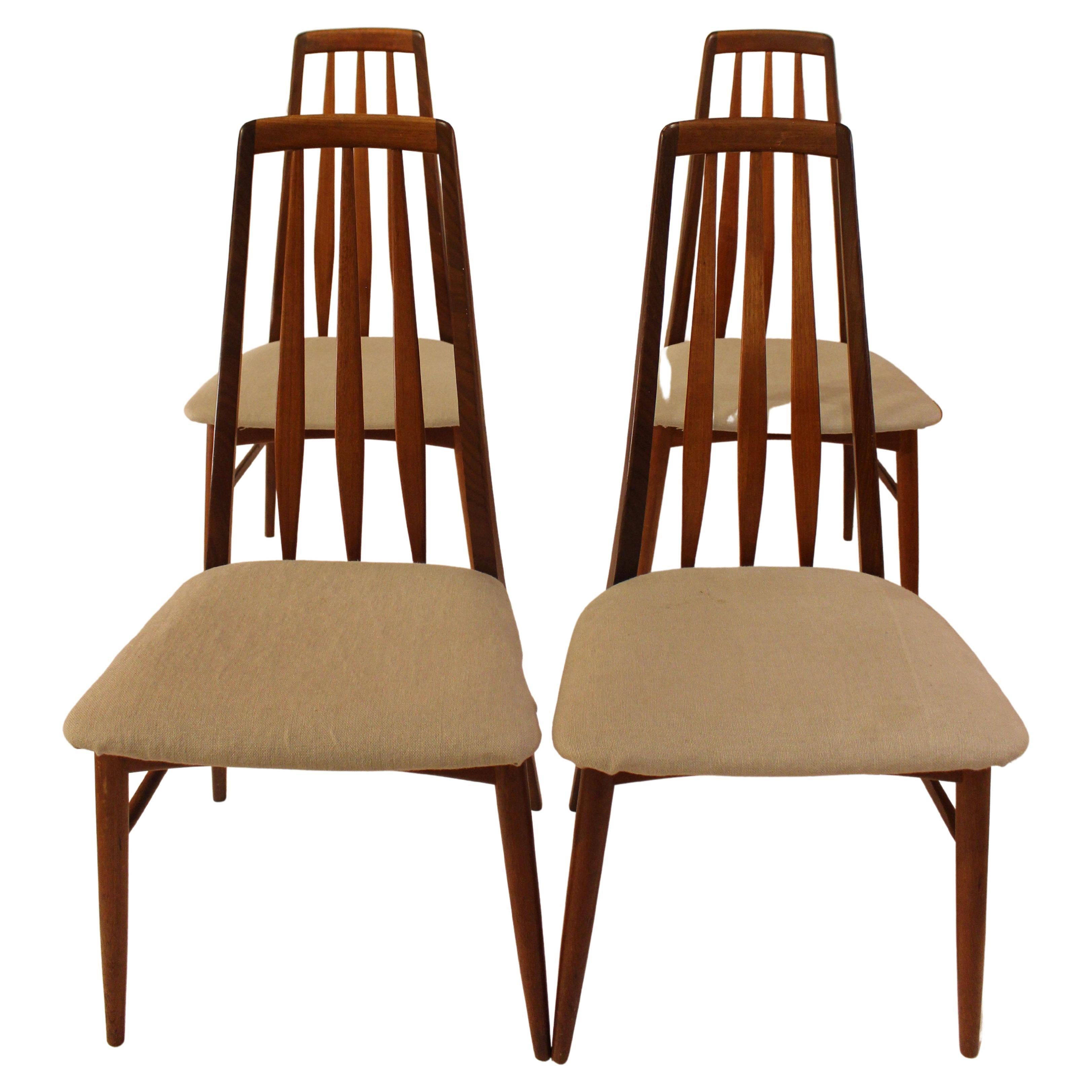Circa 1960s Set of 4 Eva Chairs by Niels Koefoed For Sale at 1stDibs