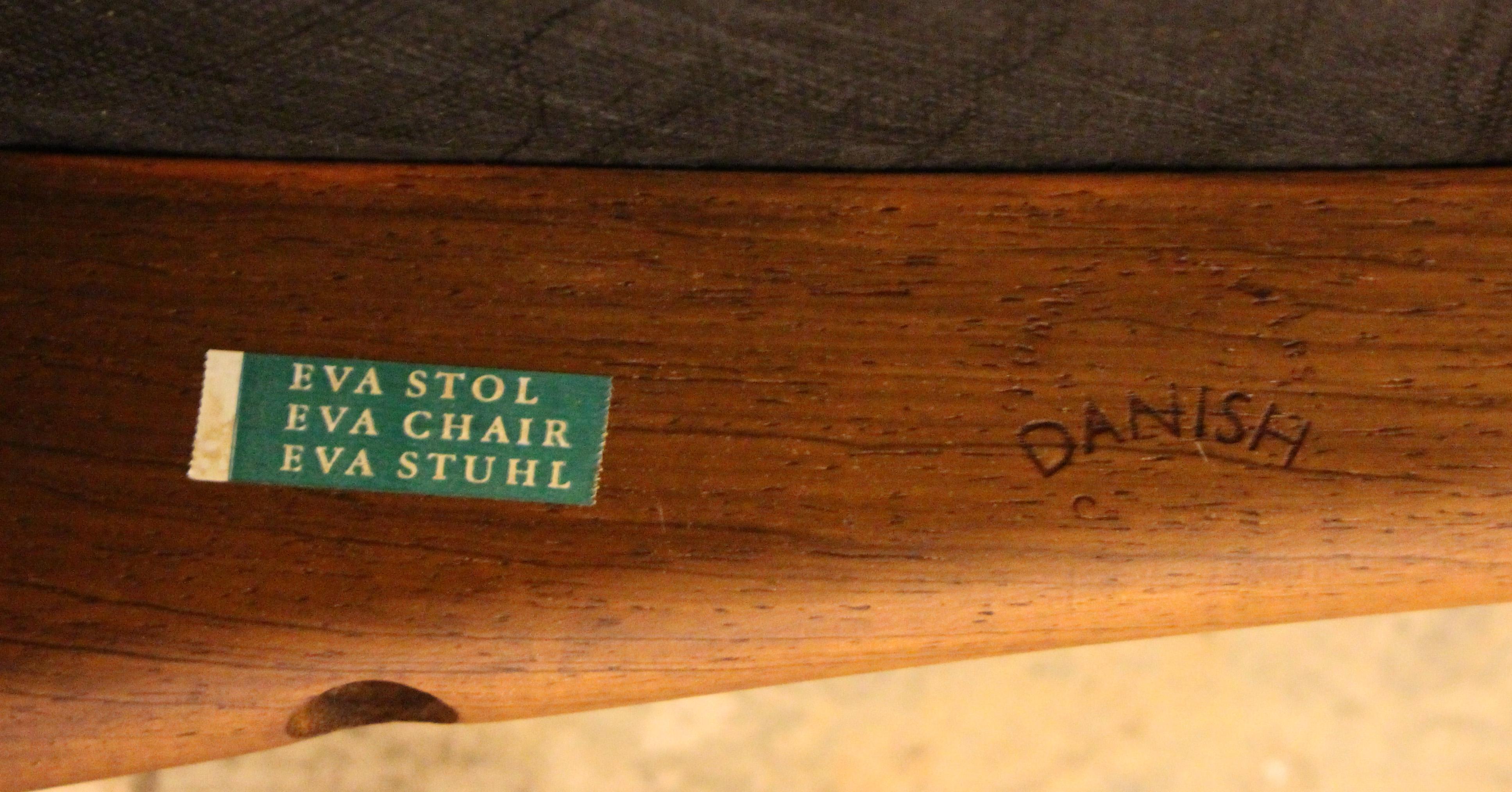 circa 1960s Set of 6 Eva Chairs For Sale at 1stDibs