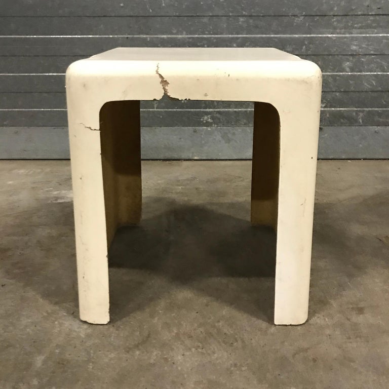 Rare 1970s Off-White Plastic Children Desk with Stool, circa 1970 For ...
