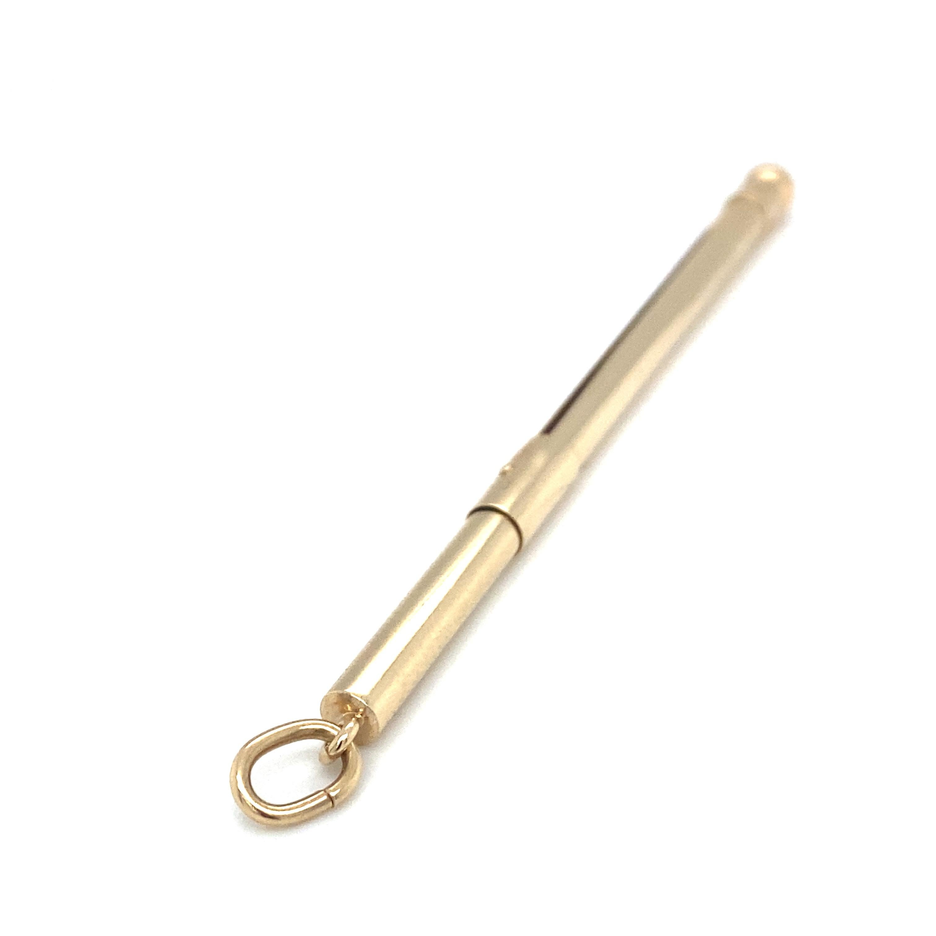 Circa 1980s TIFFANY and CO. Swizzle Stick Pendant in 14K Gold For Sale ...