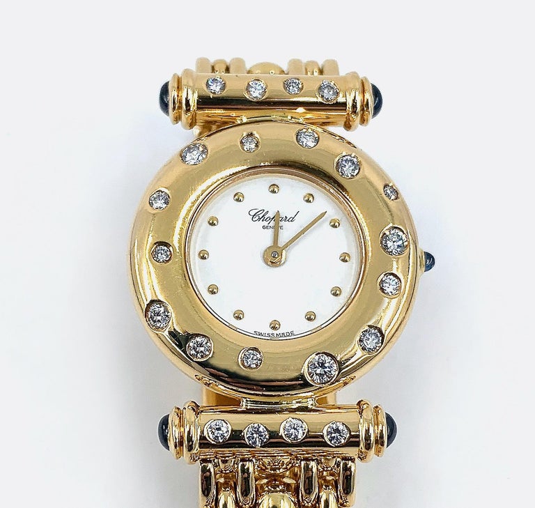 Chopard Femme Classique Quartz Diamond Watch in 18 Karat Yellow Gold ...