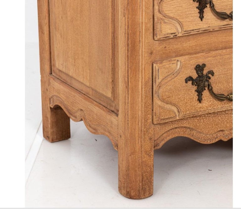 French Louis XVI Style Bleached Oak Commode For Sale at 1stDibs