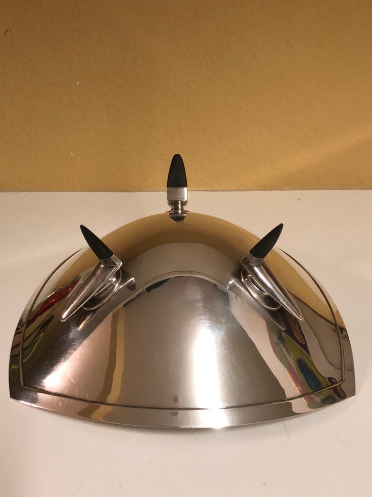 Delta Bowl in Sterling and Ebony by Donald Colflesh for Gorham, circa ...