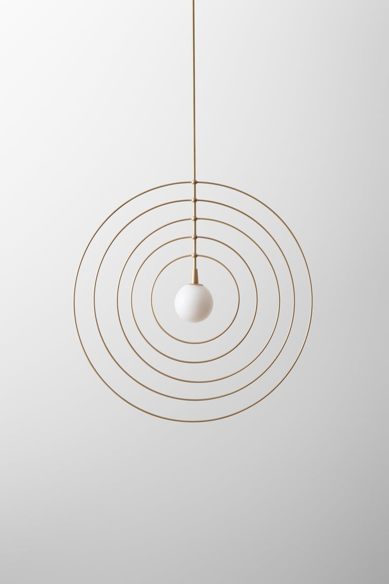 Customizable Circle Mobile Pendant LED Kinetic Sculpture with Blown ...