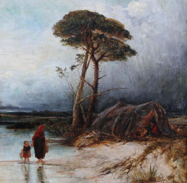 (Circle of) David Cox - Rainy Landscape - Impressionist Victorian art ...