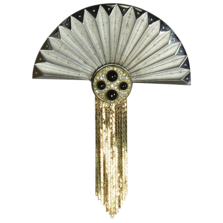 Circle of Fine Arts Fan Pin at 1stDibs
