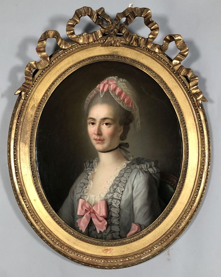 Follower of Hubert DROUAIS. Portrait of a lady. Oil on canvas. at 1stDibs