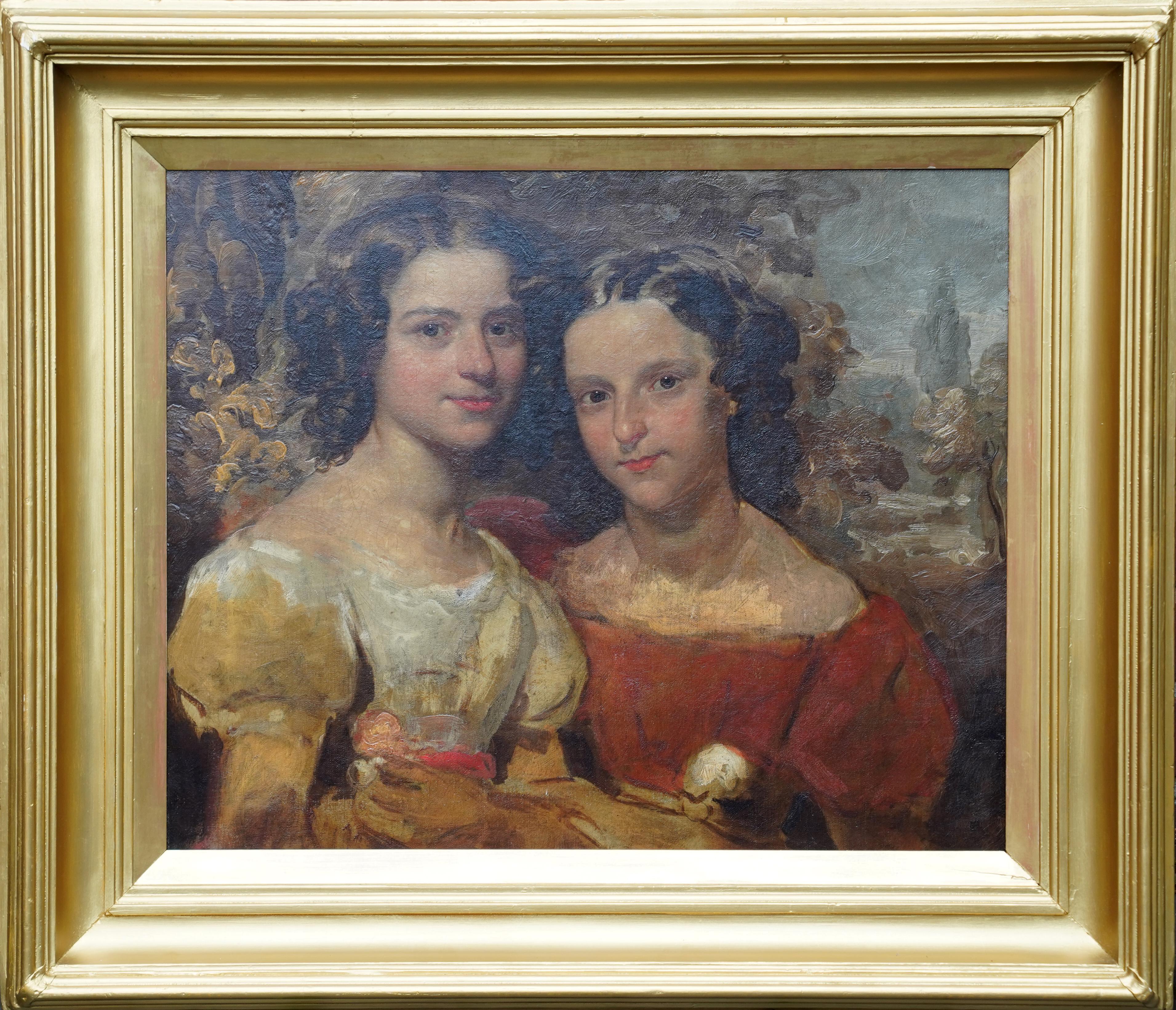 (circle of) George Henry Harlow - Portrait of Two Pottinger Sisters in ...