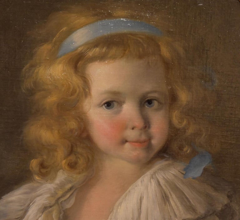 Oil Painting by Jean Baptiste Greuze "Portrait of a Girl" For Sale at ...