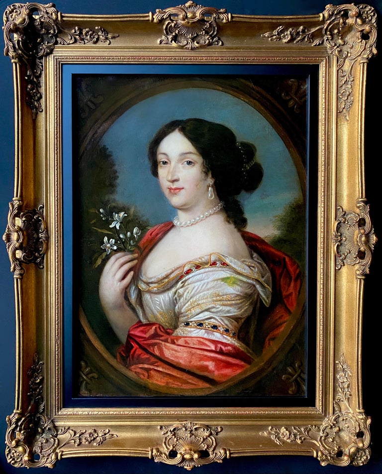 (circle of) Pierre Mignard - 17th century French portrait of Anne Ninon ...