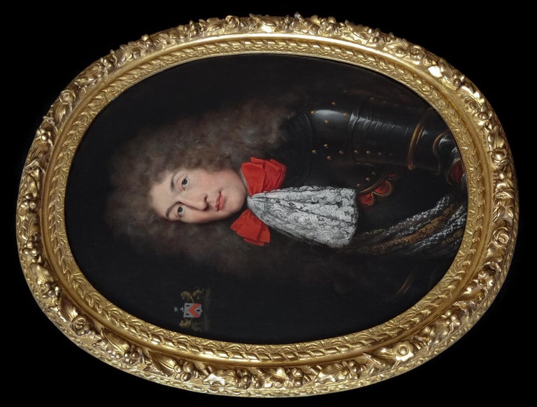 (circle of) Pierre Mignard - Portrait of Gentleman in Lace Cravat and ...