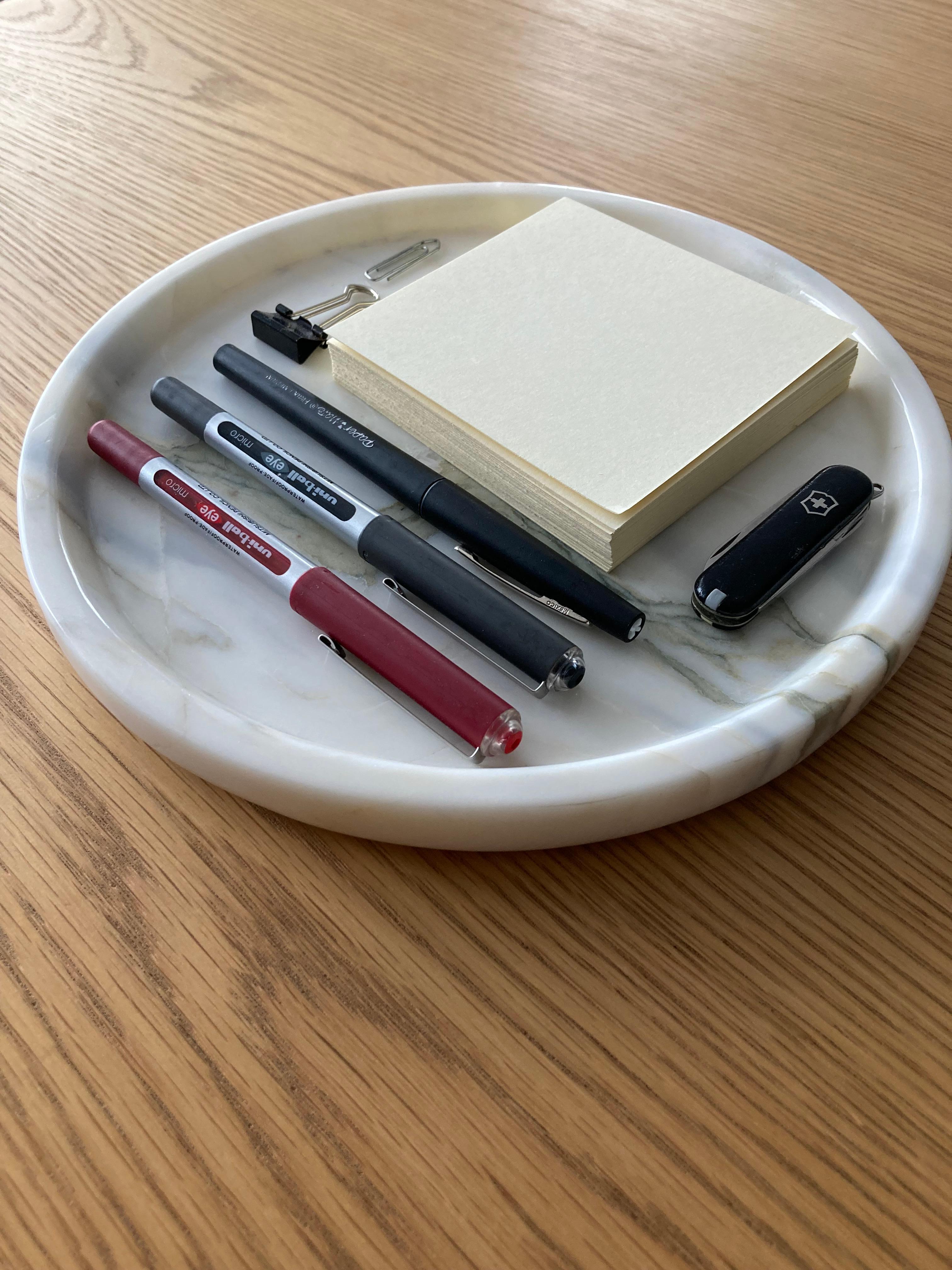 Circle Tray, Estremoz Marble For Sale at 1stDibs