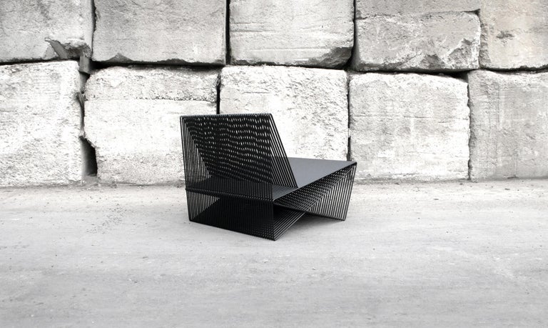 CIRCUIT - Contemporary Minimal Geometric Steel Rod Lounge Chair by ...