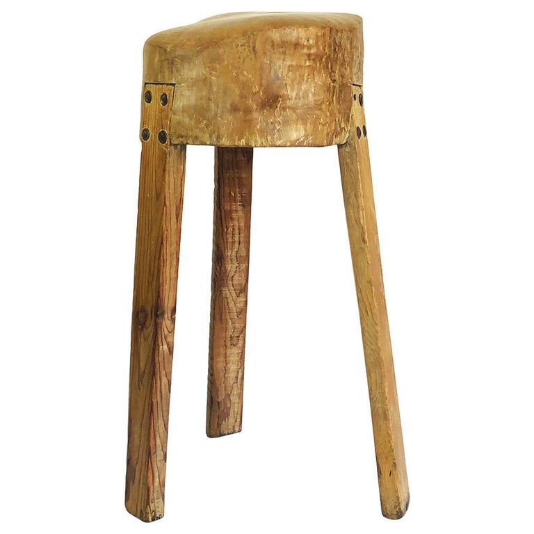 Circular Antique Butcher Block For Sale at 1stDibs