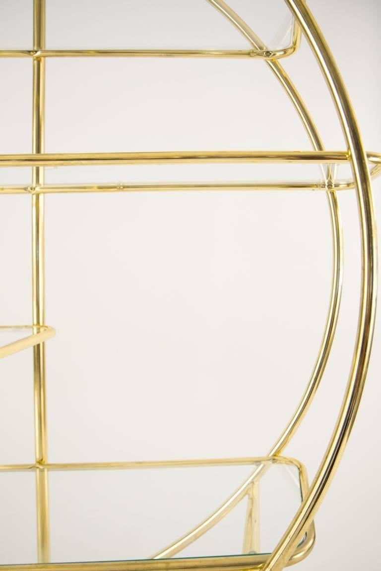 Circular Brass Etagere with Glass Display Shelves at 1stDibs | circular ...