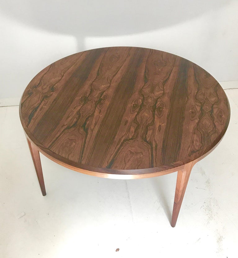 Circular Coffee Table in Rosewood by Johannes Anderson for CFC Silkeborg, 1960s For Sale at 1stDibs