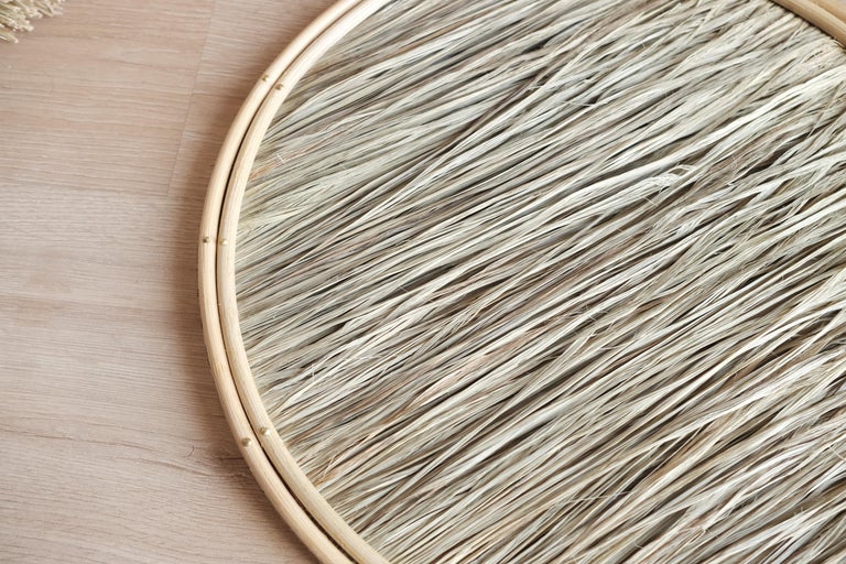 Circular fiber frame - Wall decoration, installation For Sale at 1stDibs