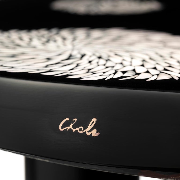 Circular high pedestal table by Ado Chale, Belgium For Sale at 1stDibs