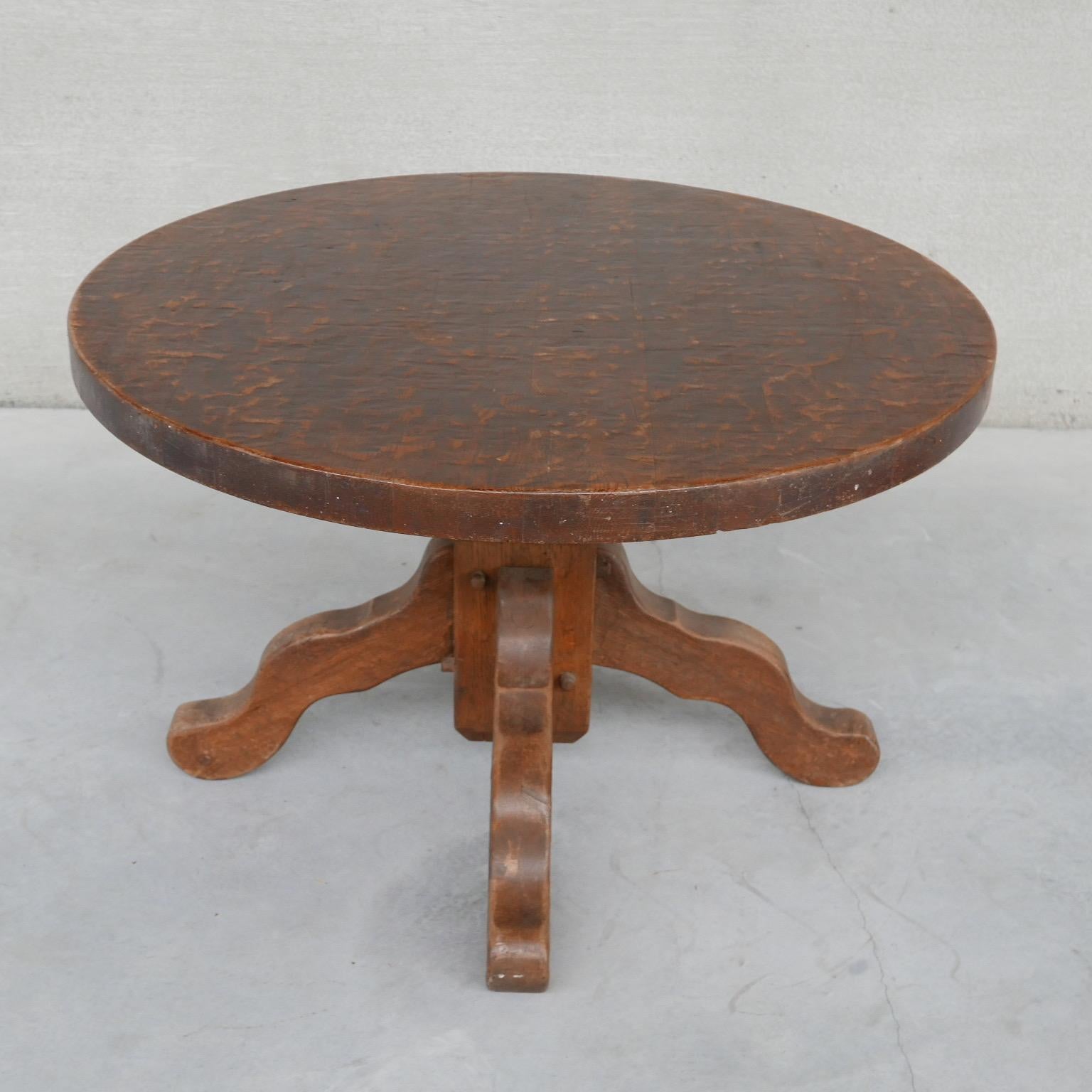 Circular Mid-Century Belgium Dining Table at 1stDibs