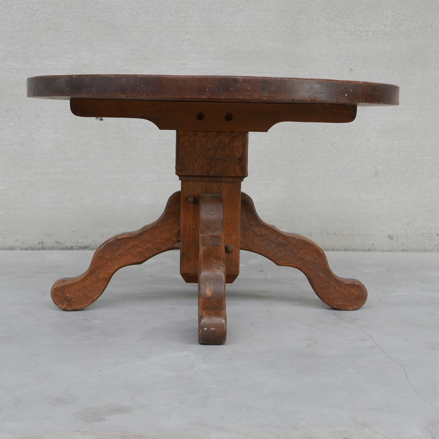 Circular Mid-Century Belgium Dining Table at 1stDibs