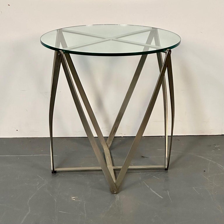 Circular Mid-Century Modern Aluminum Side / End Table by John Vesey ...
