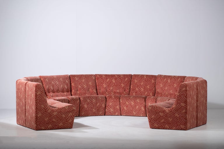 Circular Mid-Century Modern Modular Sofa, France, 1960s For Sale at 1stDibs