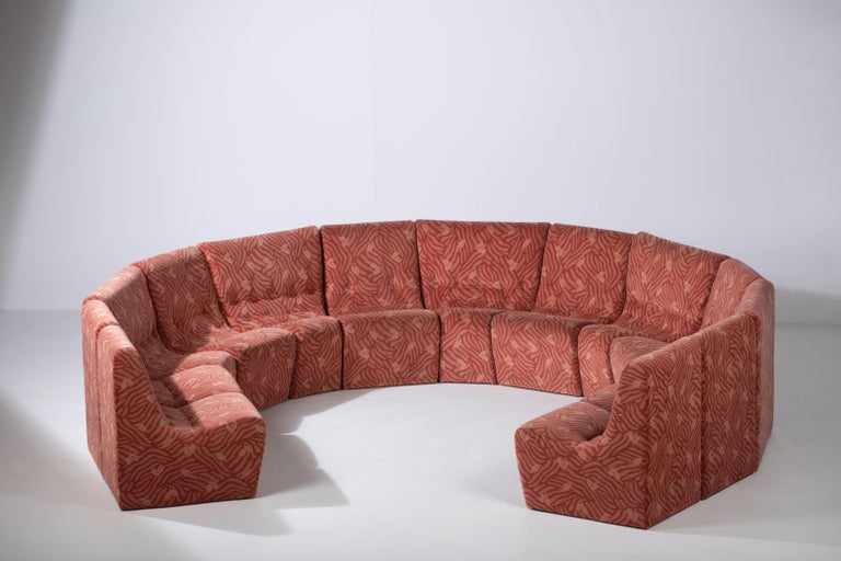 Circular Mid-Century Modern Modular Sofa, France, 1960s For Sale at 1stDibs
