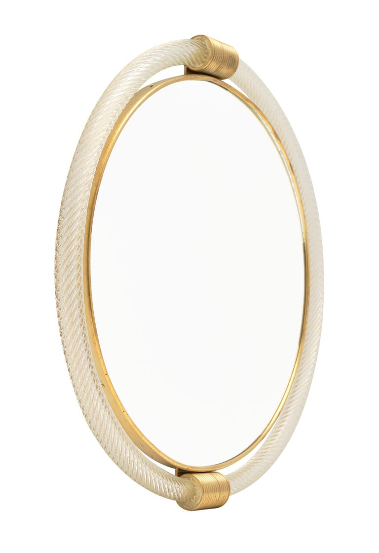 Circular Murano Glass “Torsado” Mirror by Fuga at 1stDibs