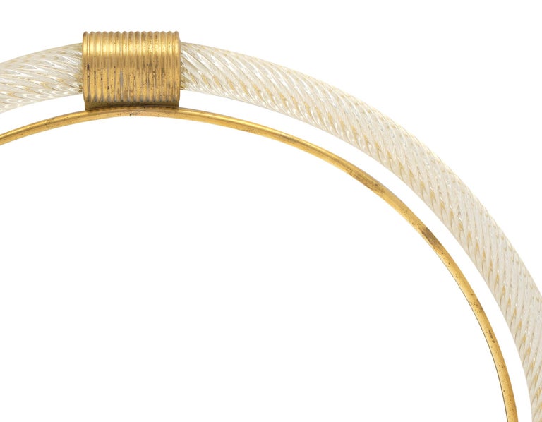 Circular Murano Glass “Torsado” Mirror by Fuga at 1stDibs