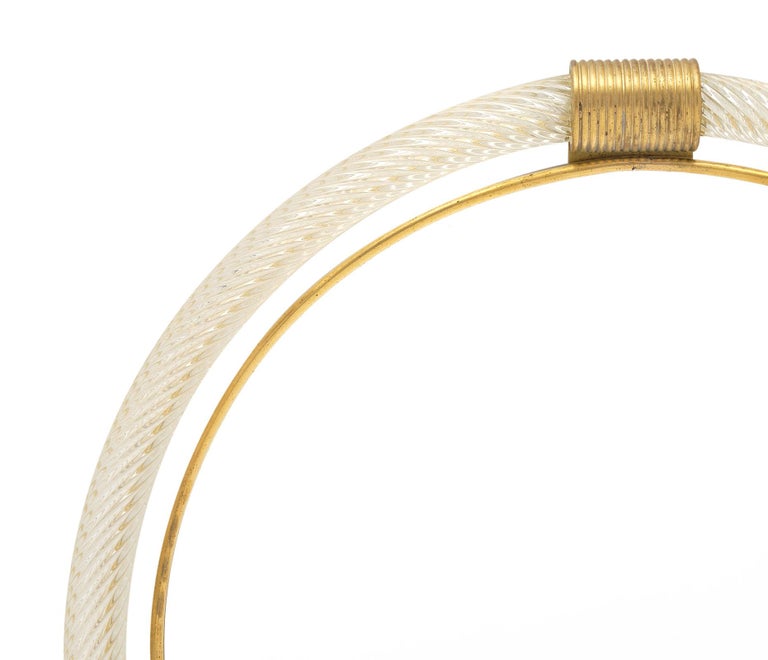 Circular Murano Glass “Torsado” Mirror by Fuga at 1stDibs