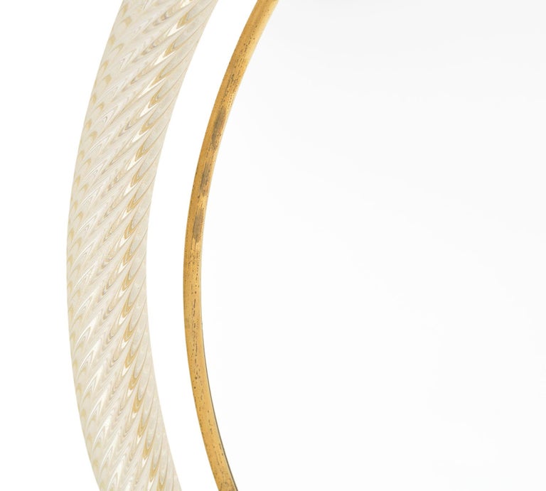 Circular Murano Glass “Torsado” Mirror by Fuga at 1stDibs