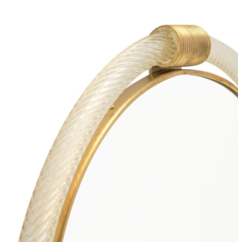 Circular Murano Glass “Torsado” Mirror by Fuga at 1stDibs