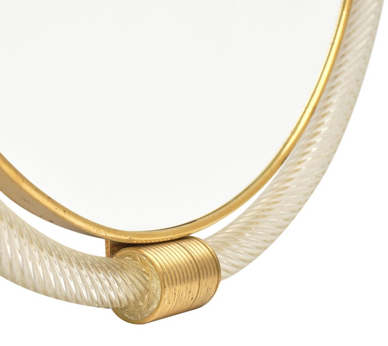 Circular Murano Glass “Torsado” Mirror by Fuga at 1stDibs