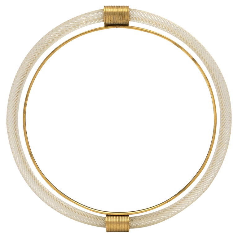 Circular Murano Glass “Torsado” Mirror by Fuga at 1stDibs