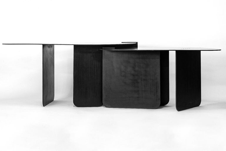 Circular Office/ Dining Table Organic Black Modern Contemporary ...
