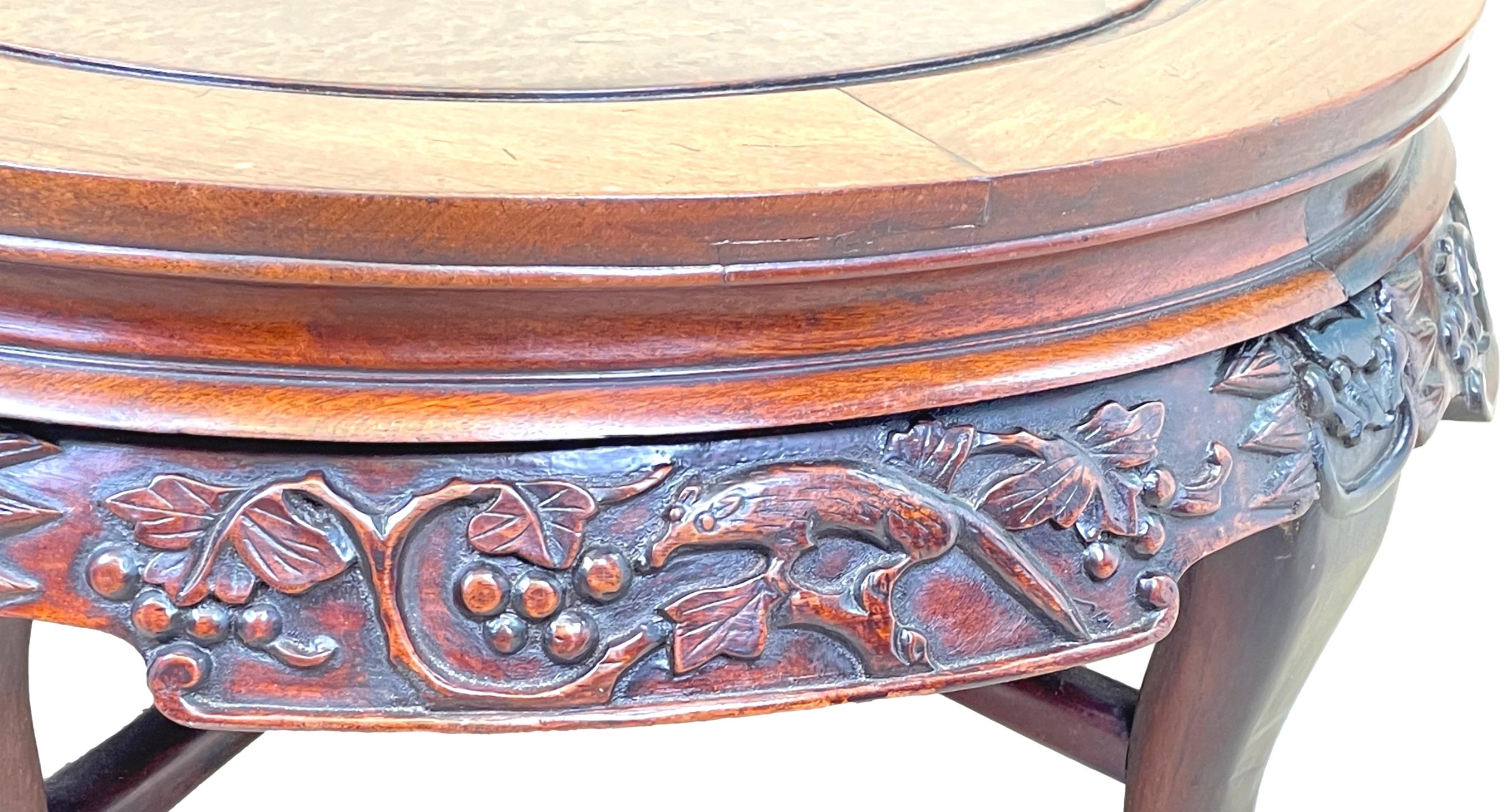 Circular Oriental Hardwood Coffee Table For Sale at 1stDibs