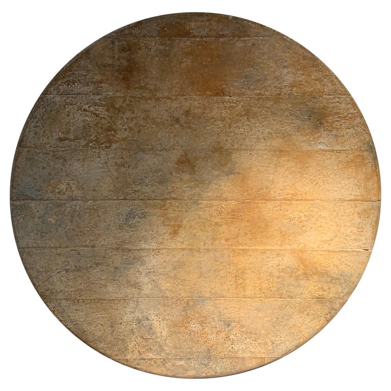 Circular Painting on Old Wood For Sale at 1stDibs