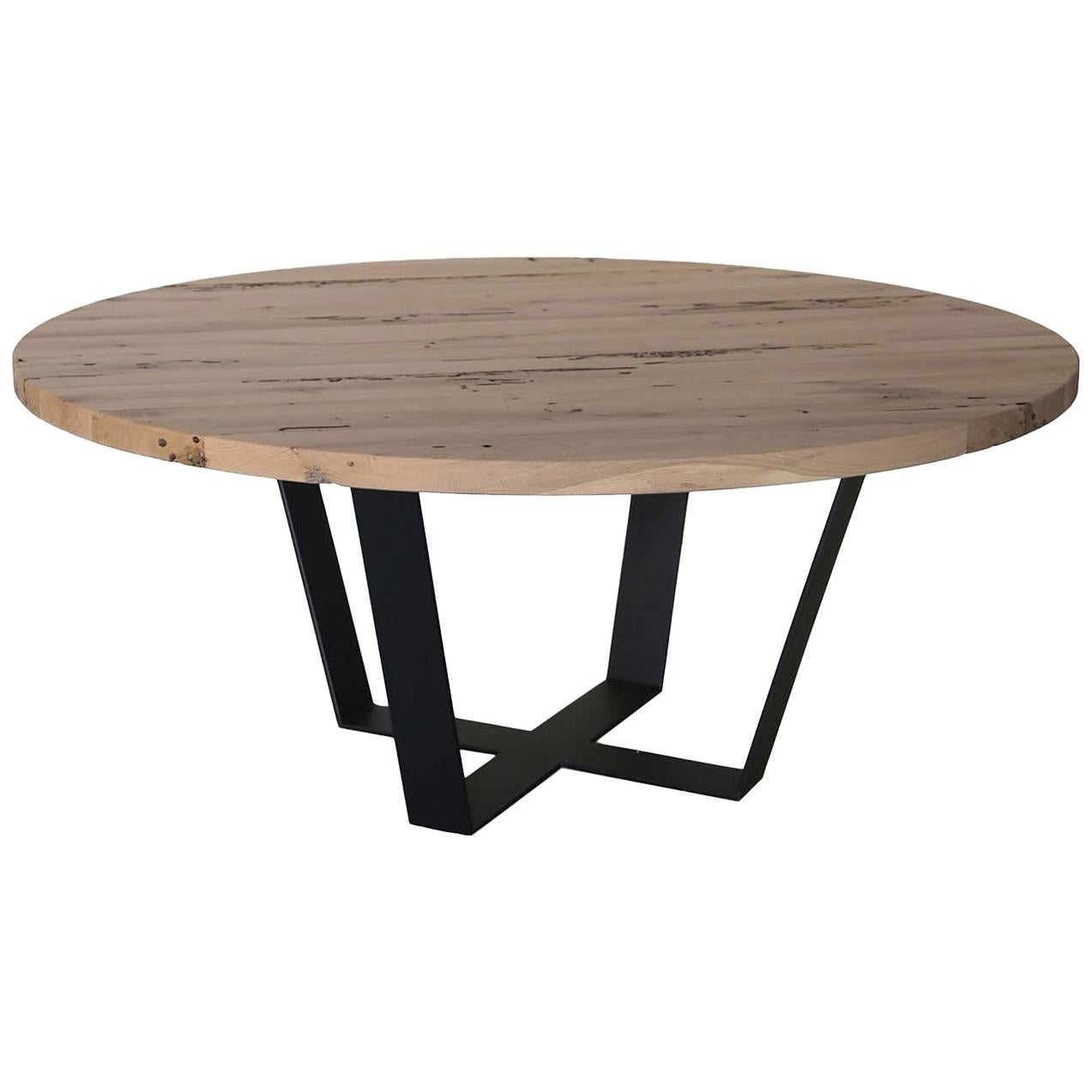 Diamante Table in Iron and Oak For Sale at 1stDibs