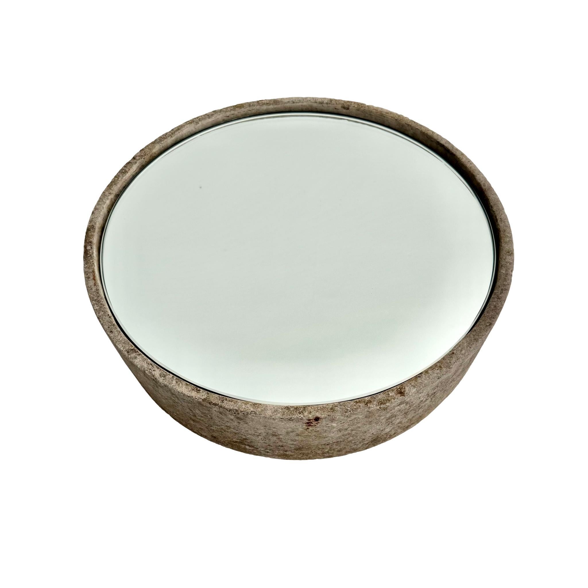 Circular Willy Guhl Concrete Mirror, 1960s Switzerland For Sale at 1stDibs